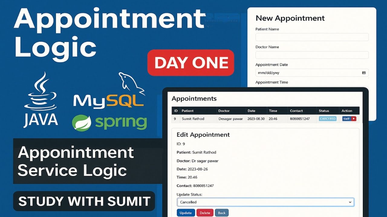 Complete Clinic Management Project | Appointment Service in Spring Boot | Day 1 l java शिका ...