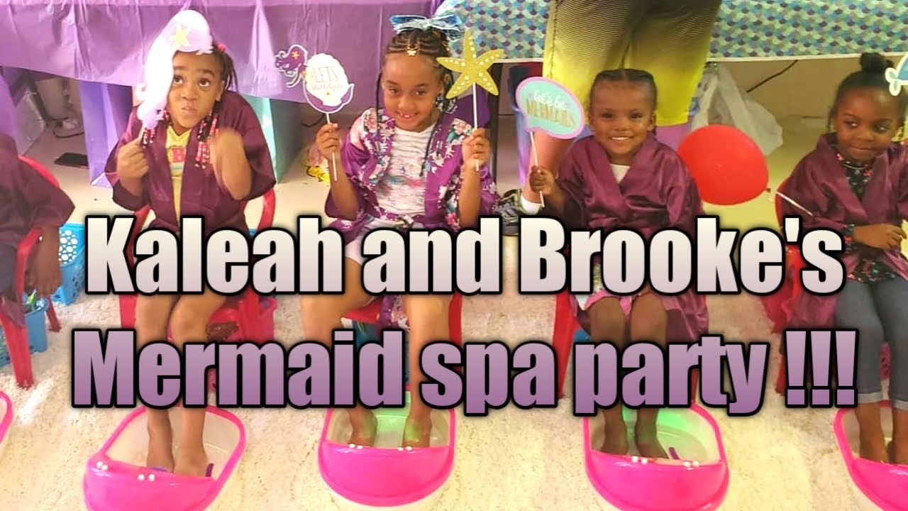 Mermaid Spa Party !! DIY Must watch me and Brooke's birthday party and ...