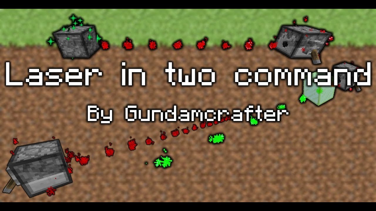 Minecraft Laser in two commands 1.9 - YouTube