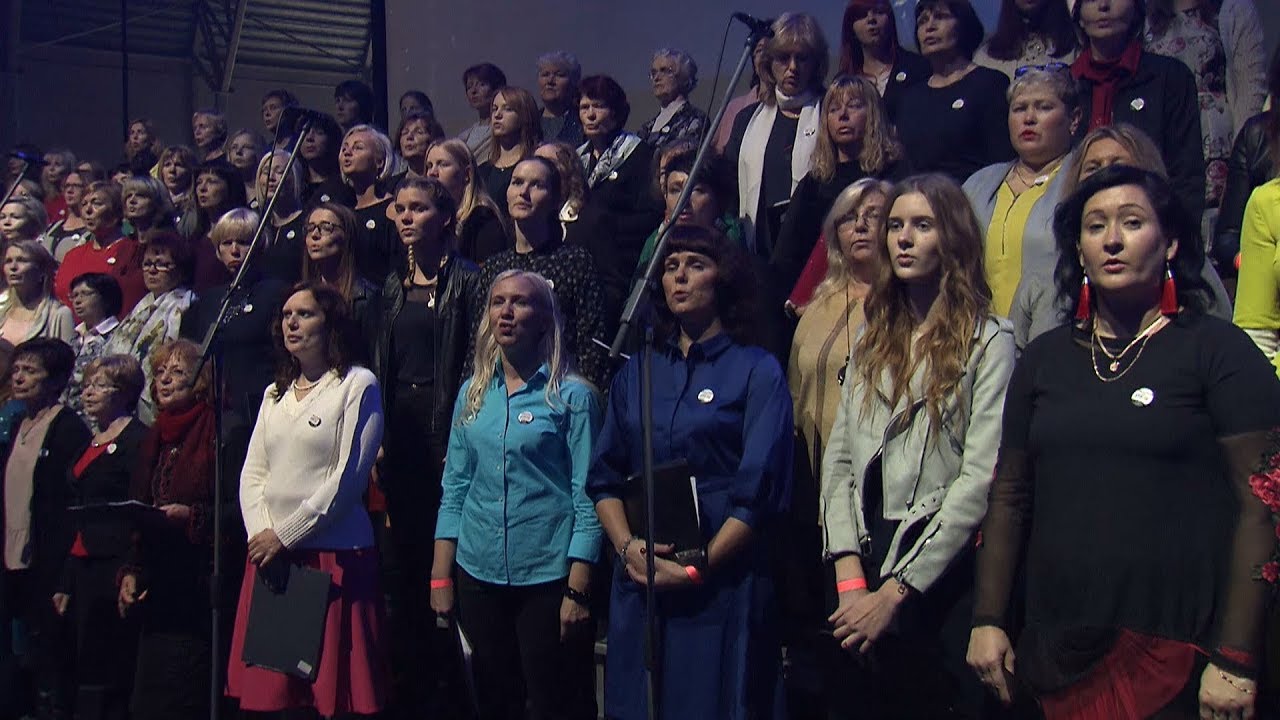 Latvijas valsts himna. Tautas lūgšanu sapulces slavēšana. 20.10.2018 ...