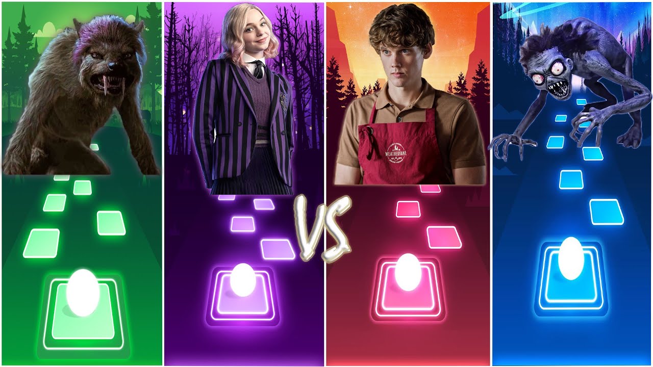 Wednesday Addams - Wolf Enid Sinclair VS Hyde Tyler - Tiles Hop EDM ...