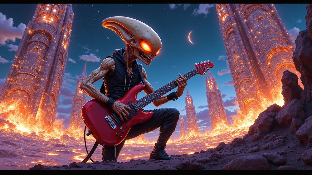 🔥 Alien Rock Band 🎸 | Epic Futuristic Sci-Fi Concert 🚀👽🎶 | Unleash the ...