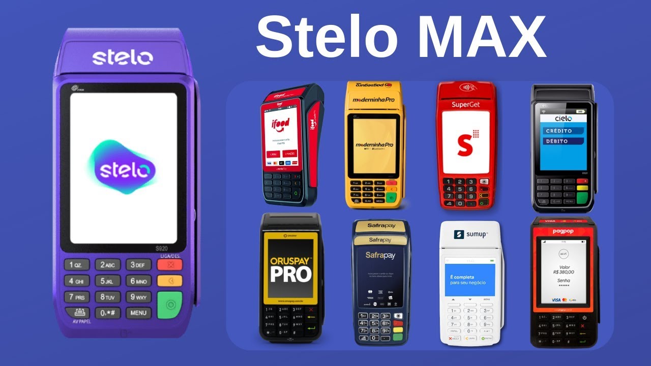 Maquininha Stelo Max [ Chip WiFi e Comprovantes de Papel - YouTube