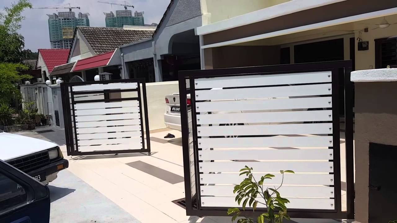 FOLDING GATE AUTOMATIC DC MOTO - YouTube