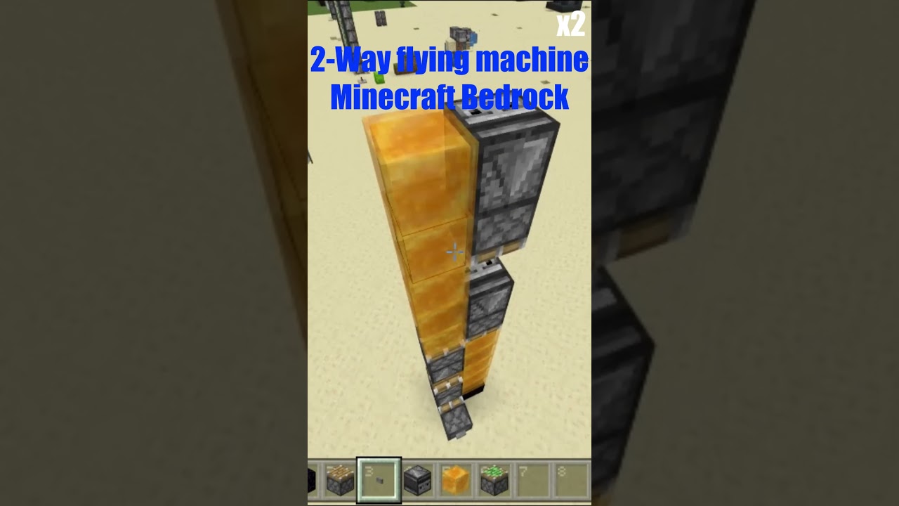 2 Way flying machine design MINECRAFT BEDROCK #shorts - YouTube