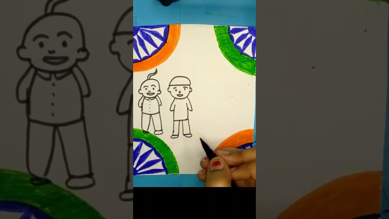 Indian Unity 🇮🇳🇮🇳 Drawing Shaily Aviral Drawing Shorts Trending Youtube