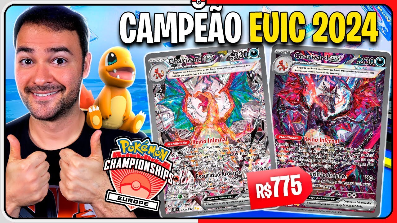 Pokémon TCG LIVE: Deck CAMPEÃO EUIC 2024 Charizard EX | Estudo de Deck ...