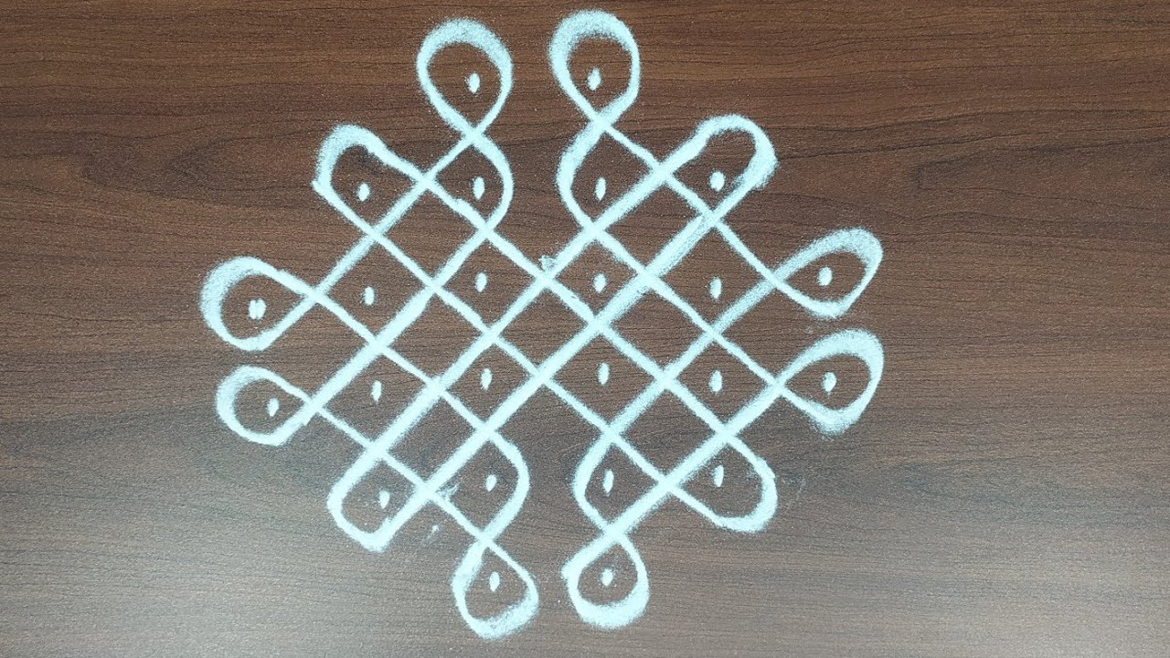 simple rangoli, easy muggulu, daily muggulu, dots muggulu, chukkala ...