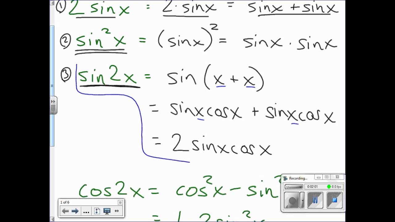 Double Angle Properties & Formulas - YouTube