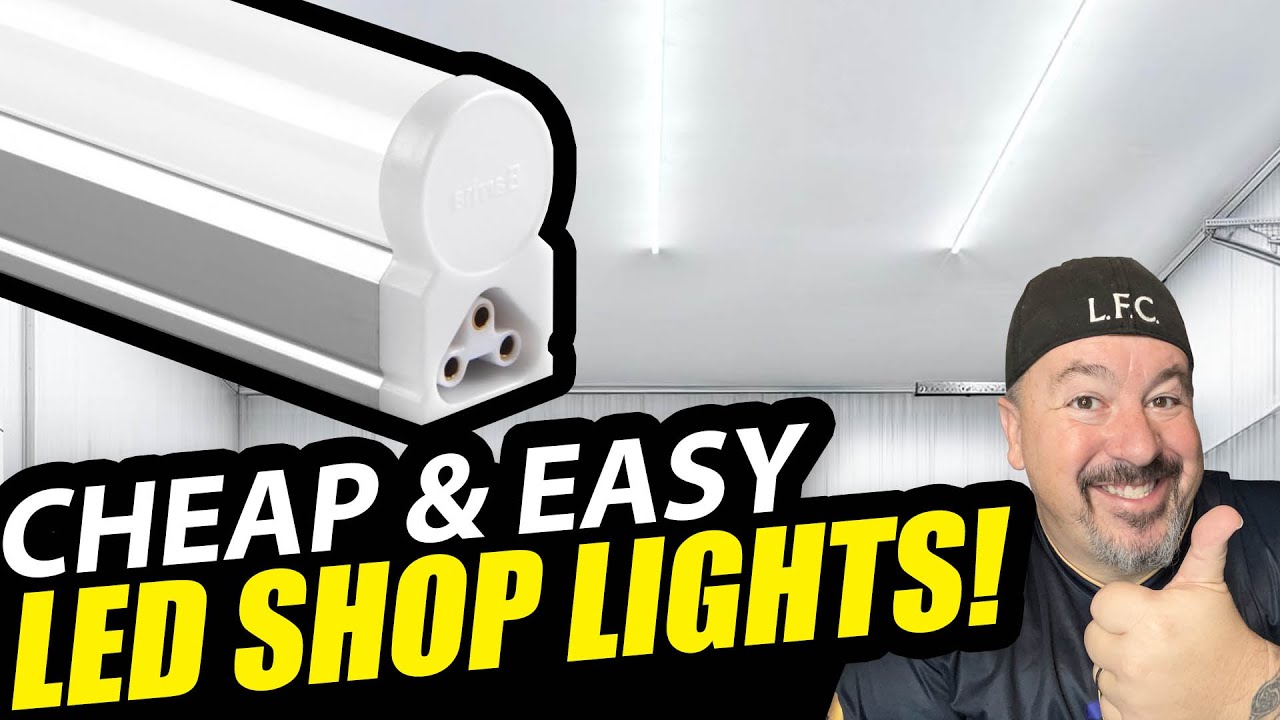 LED SHOP LIGHTS for your garage CHEAP & EASY - Barrina 6 Pack LED T5 ...