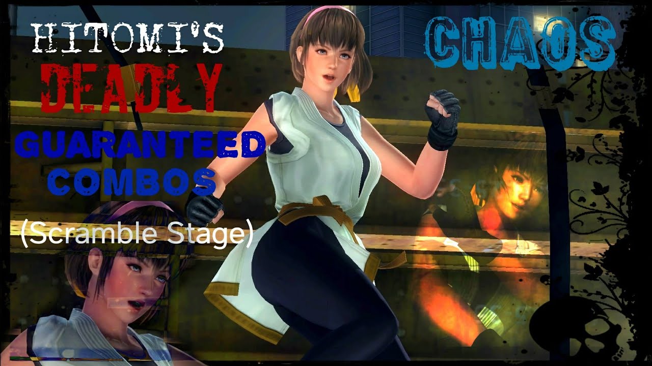 DOA5LR: Hitomi's Deadly Guaranteed Combos (Scramble stage) - YouTube