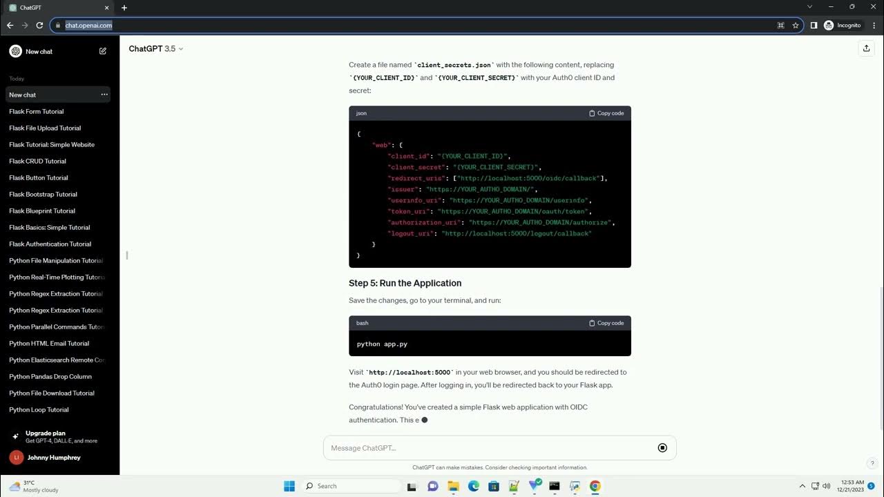 python flask oidc example - YouTube
