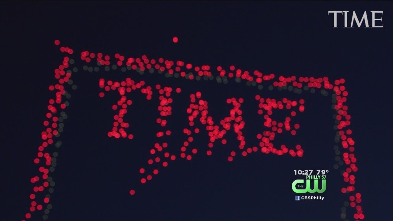 Time Magazine Cover Created By 958 Shooting Star Drones - YouTube