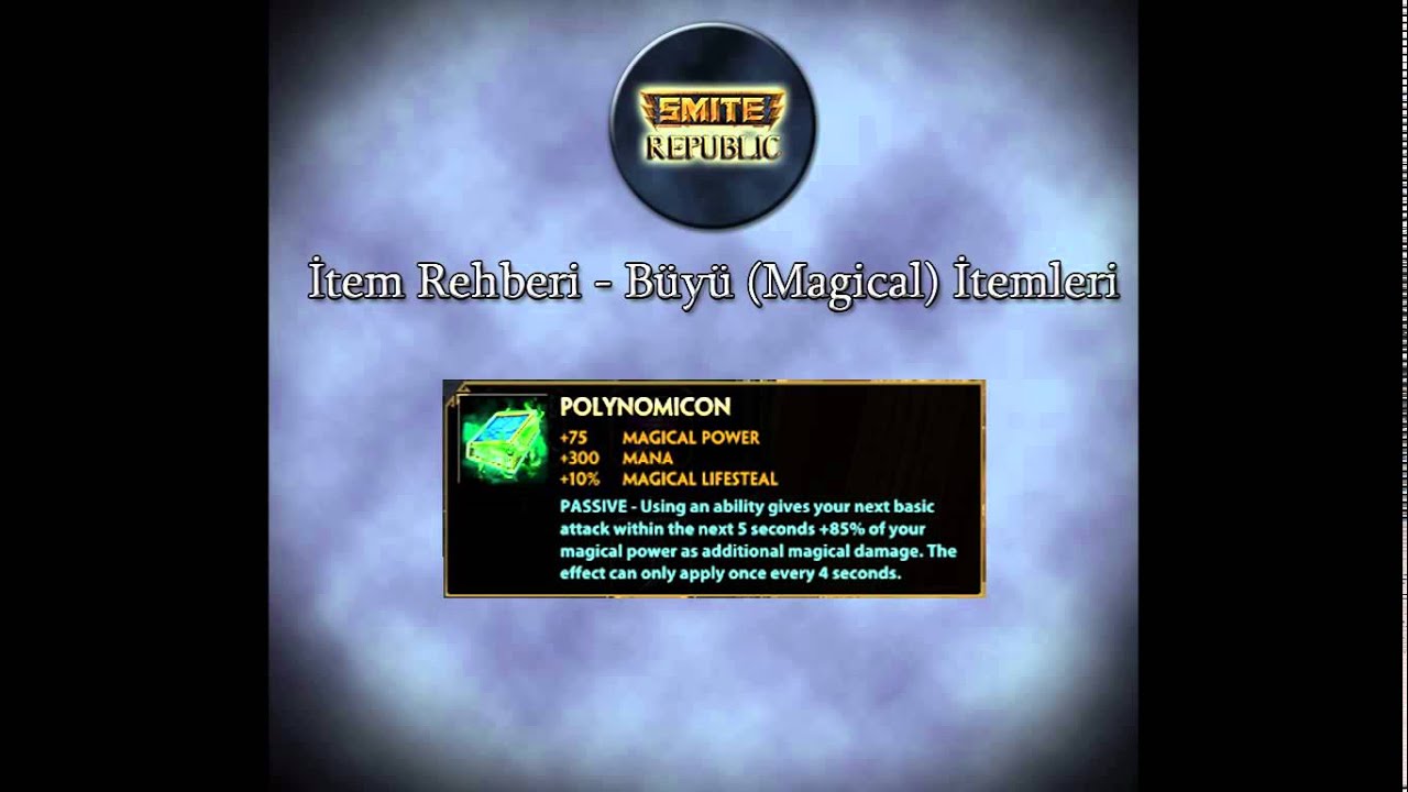 Smite Item Rehberi - Büyü (Magical) Itemleri - YouTube