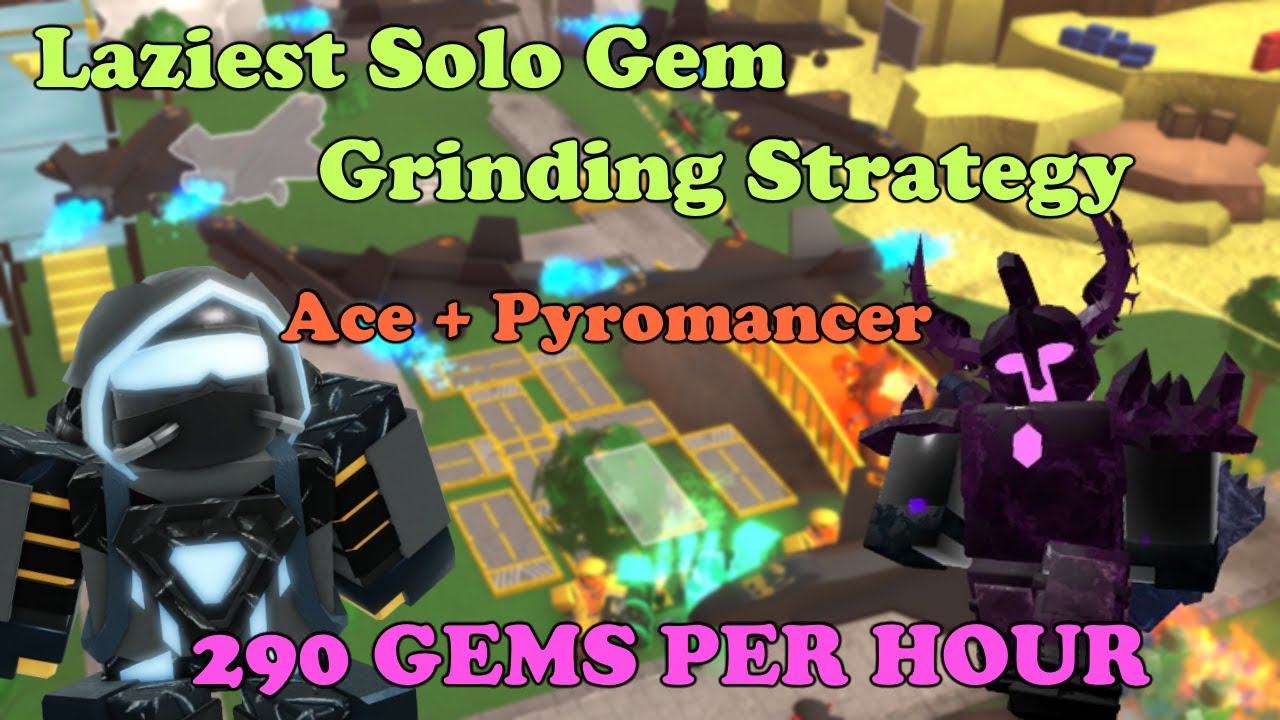 The LAZIEST Solo Gem Grinding Strategy, 290 Gems Per Hour || Tower ...
