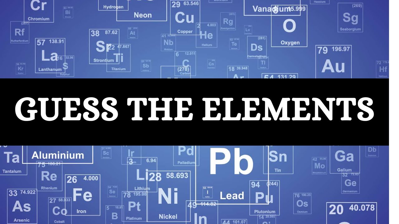 Guess elements of periodic table | Emoji Riddles | Short Quiz - YouTube