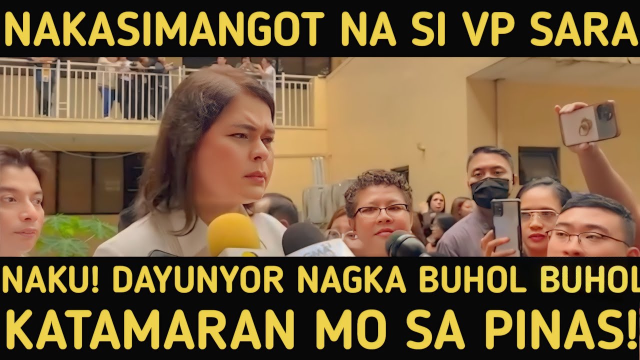VP SARA DUTERTE NAGSALITA NA! PABALANG NA GALIT BUHOL BUHOL NA DAW ANG ...