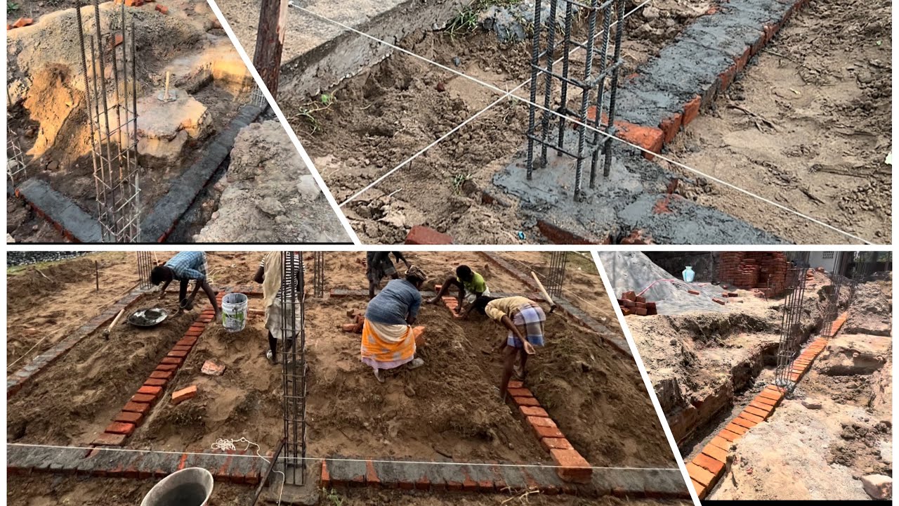 Brickworks below plinth beam|Amazing masonry work|Grade beam bottom ...