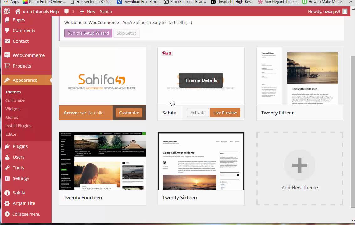 how to install sahifa theme into your wordpress urdu hindi/tutorial ...