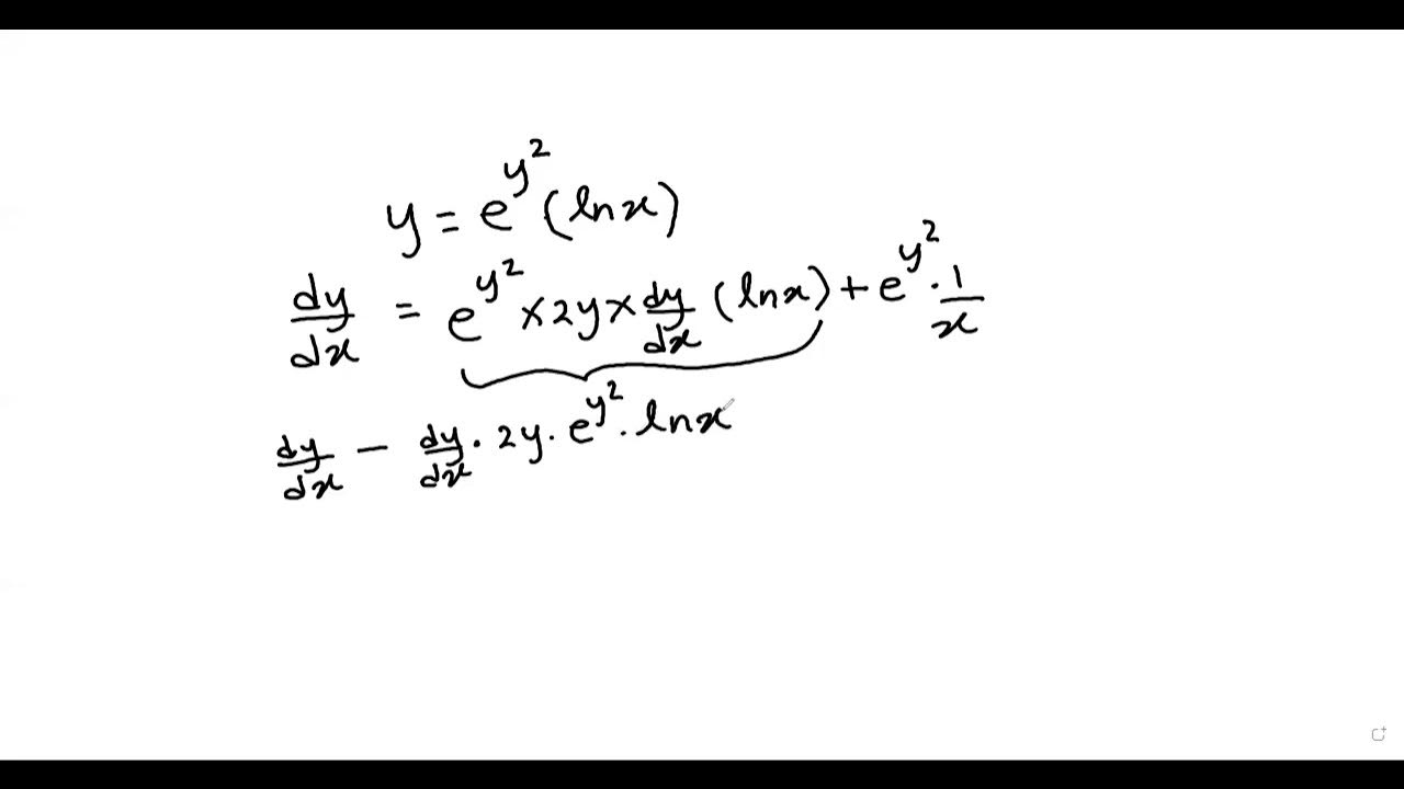 Using implicit differentiation to find dy dx involving an exponential function - YouTube