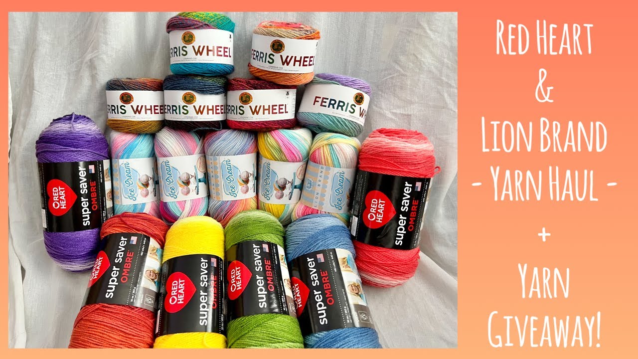 Awesome Lion Brand & Red Heart Yarn Haul - YouTube
