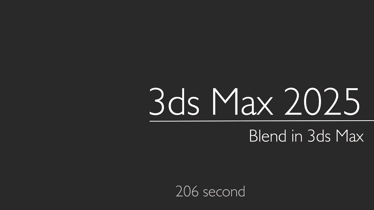 3ds Max 2025: Blend in 3ds Max - YouTube