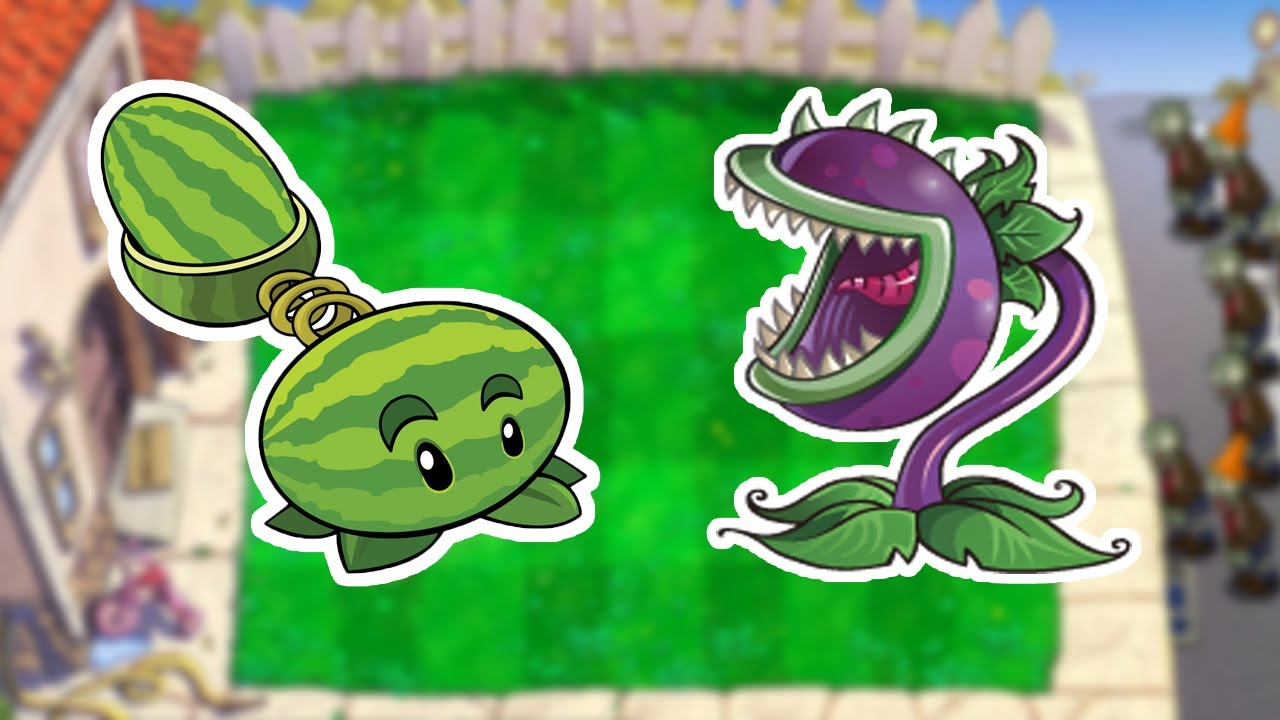 Melon-pult And CHOMPER As The Only Attacking Plants | Plants VS Zombies ...