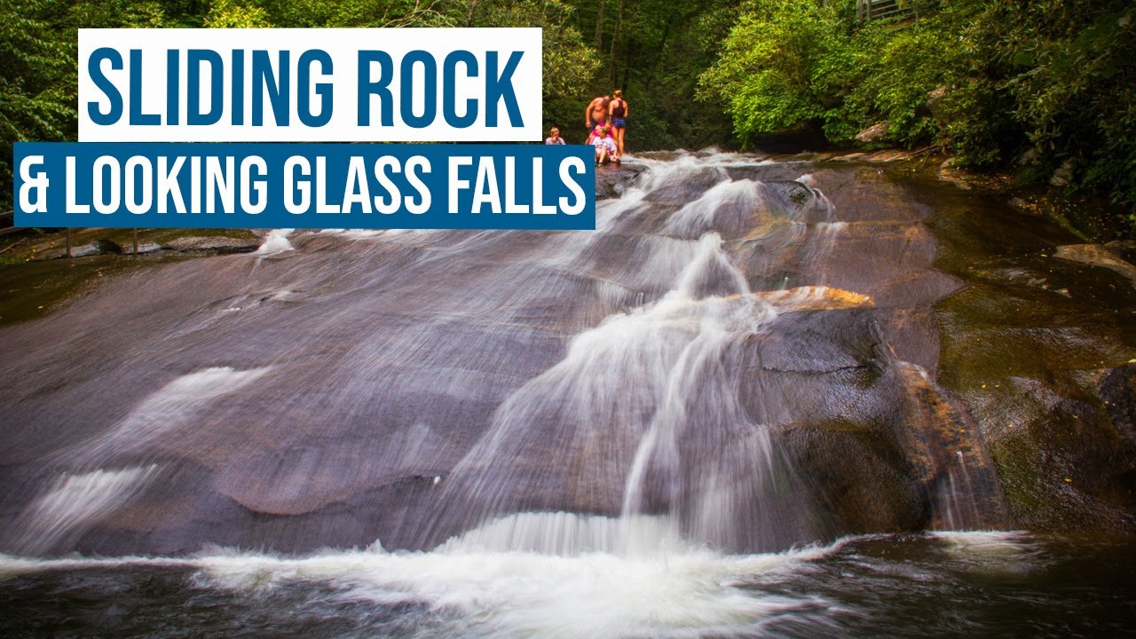 Sliding Rock NC 2024 (and Looking Glass Falls) - YouTube