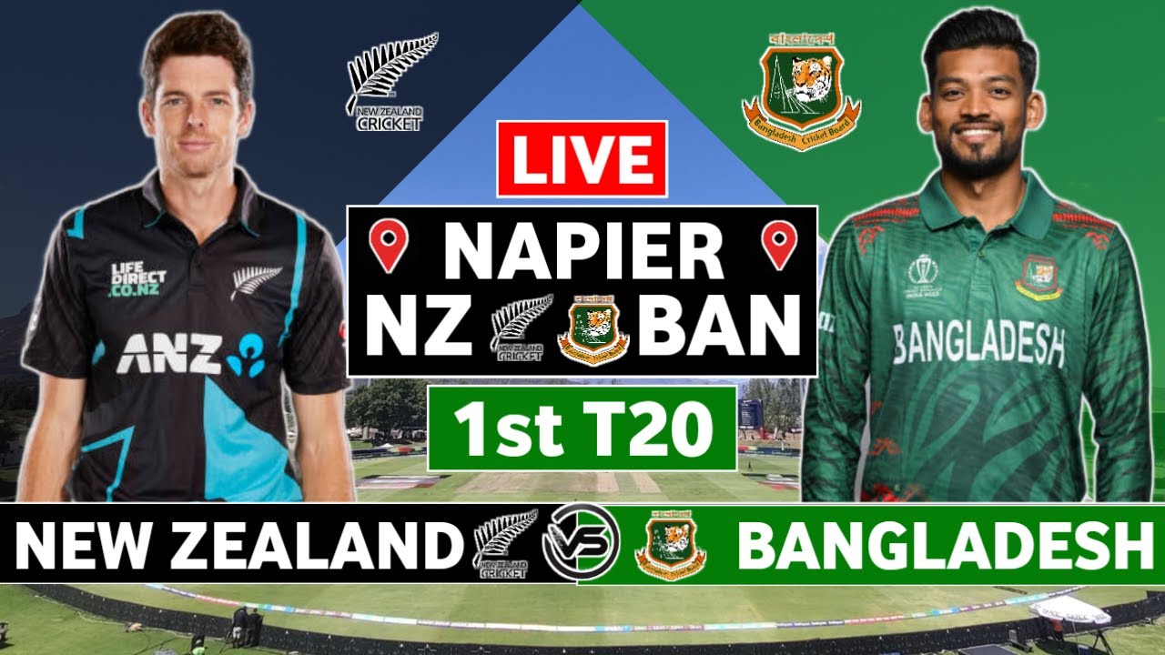 New Zealand vs Bangladesh 1st T20 Live Scores | NZ vs BAN T20 Live ...