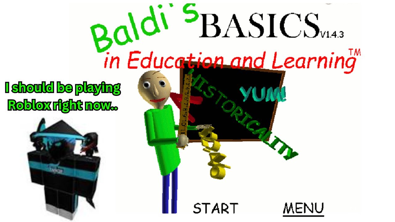 Roblox Player Attempts To Speed Run Baldi's Basics.. - YouTube