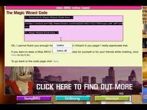 How to Insert HTML Codes in IMVU - YouTube