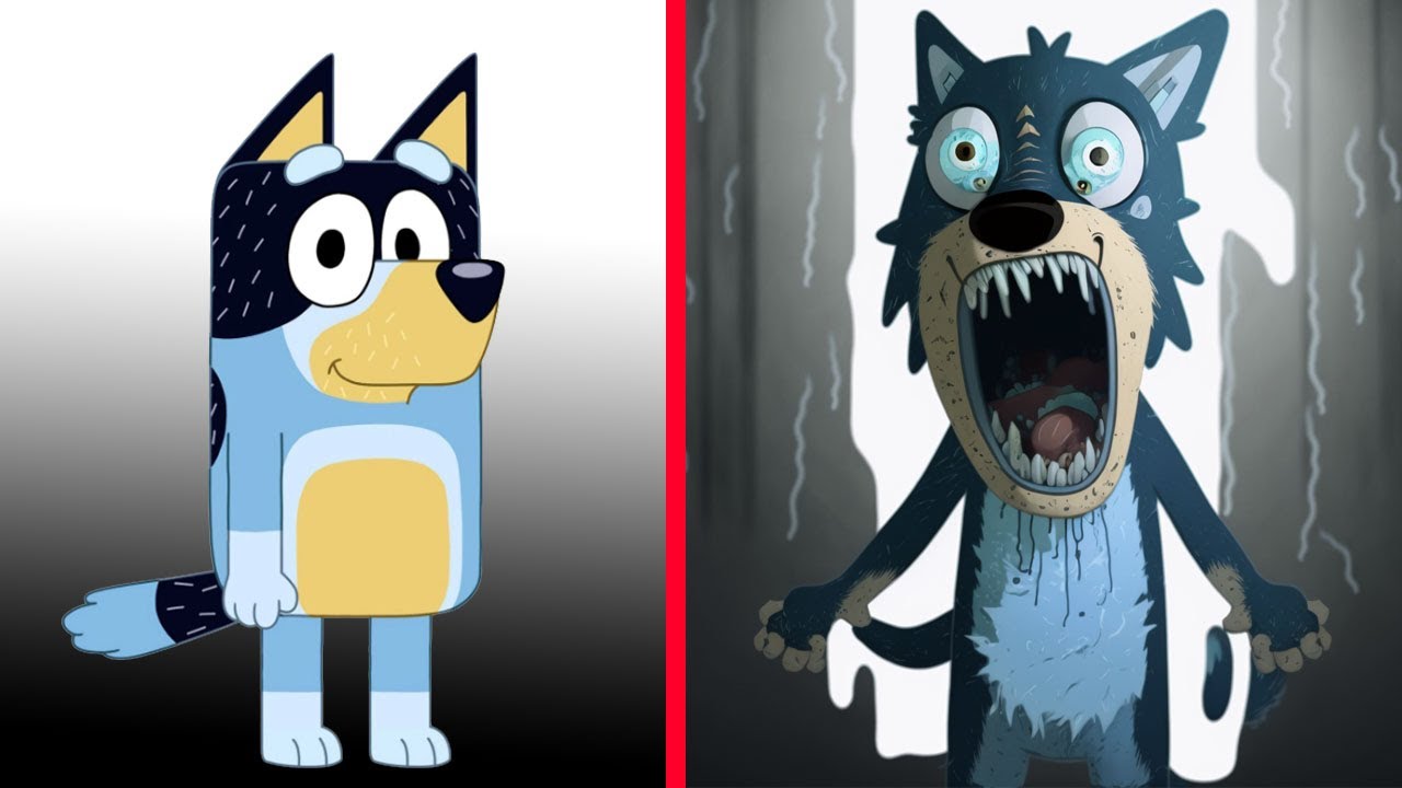 BLUEY Characters as HORROR VERSION IN LIFE - YouTube
