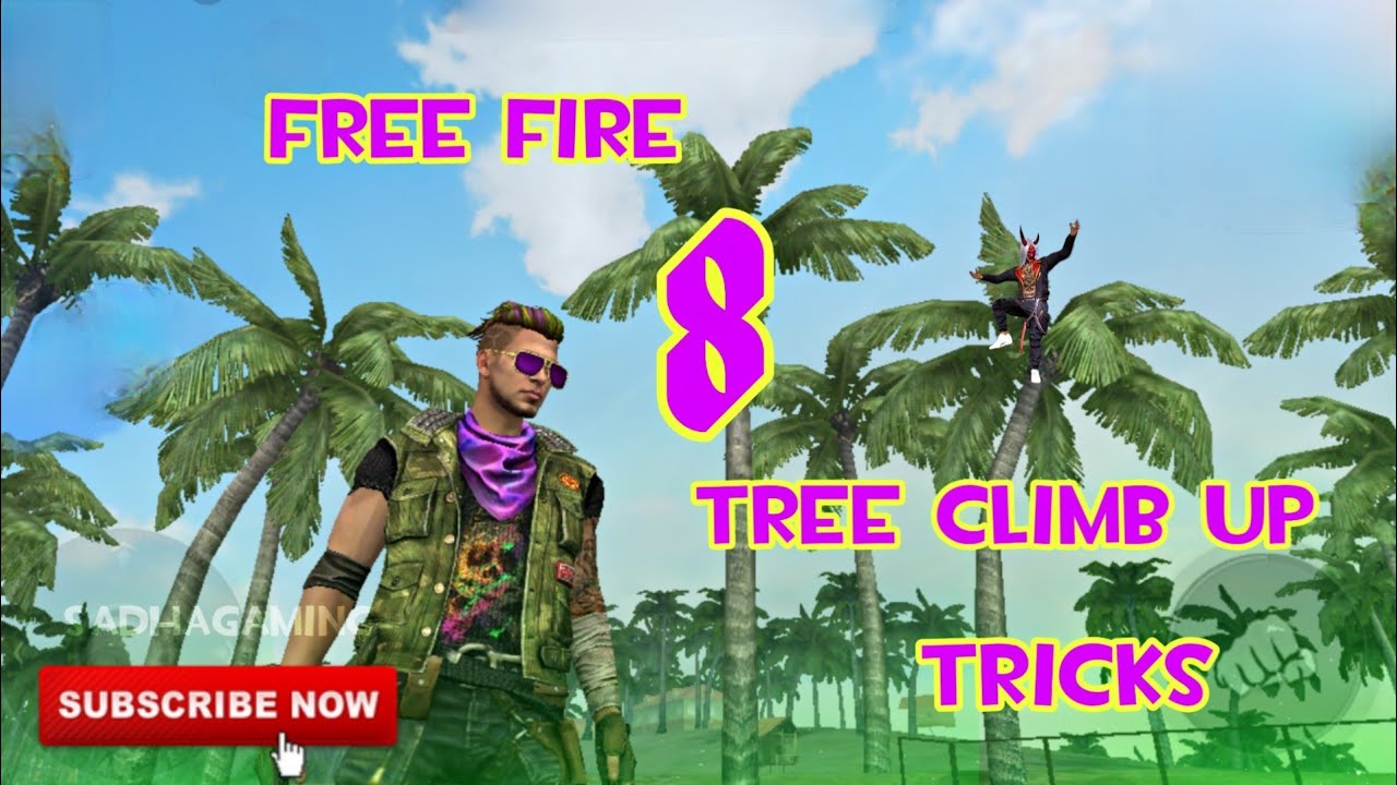 Free Fire Top 8 Trees 🌲 Climbing Tricks | How to Climb On Trees Esay ...