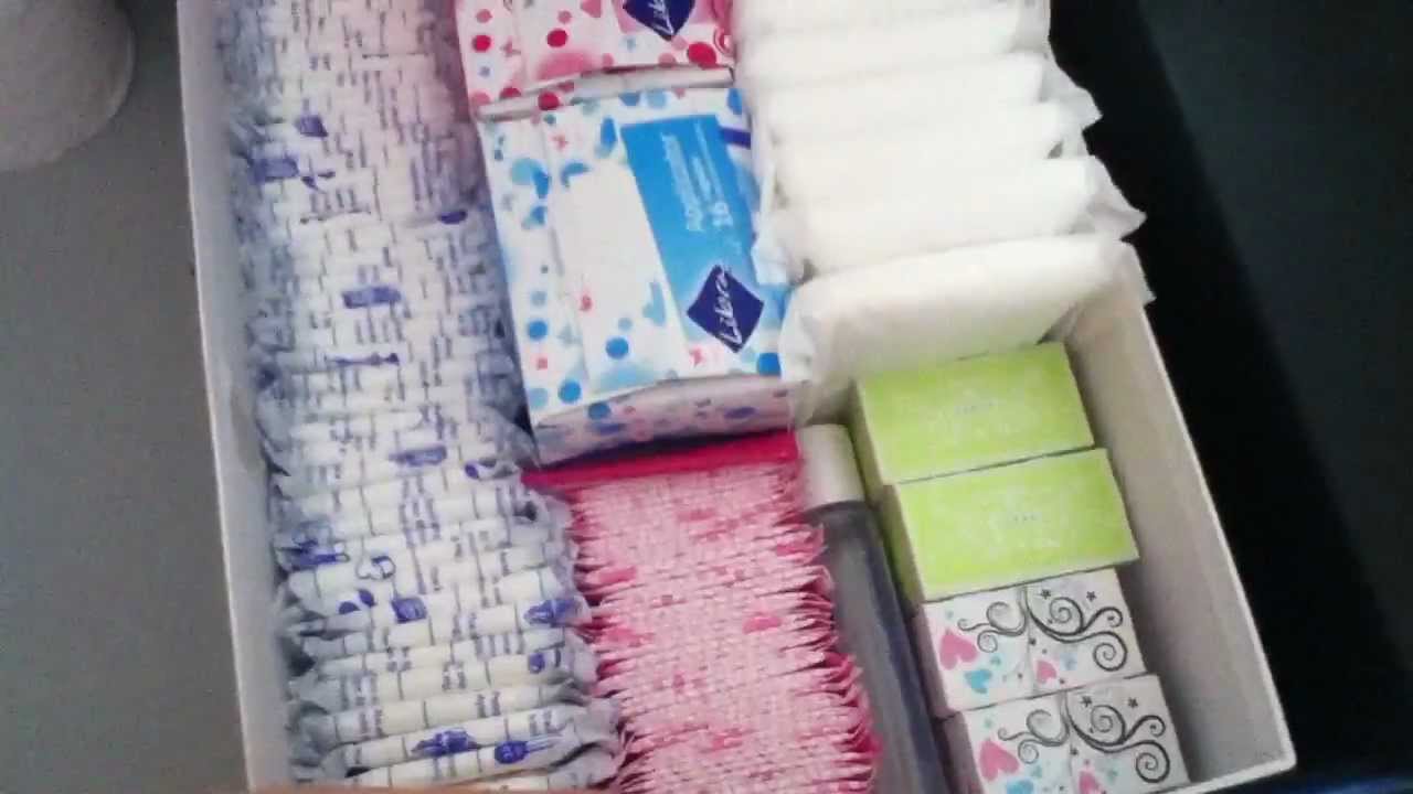 Updated period product storage :) - YouTube