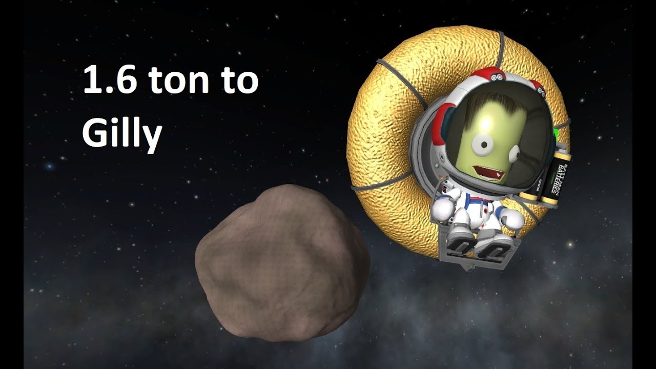 1.6 ton to Gilly and back - KSP - YouTube
