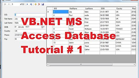 VB.NET MS Access Database Tutorial for Beginners - YouTube