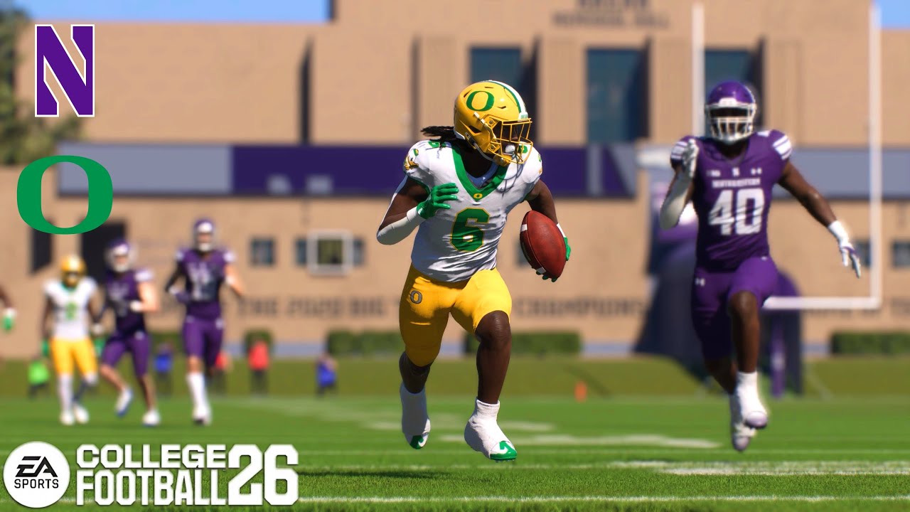 Oregon vs Northwestern - EA SPORTS College Football 26 - YouTube