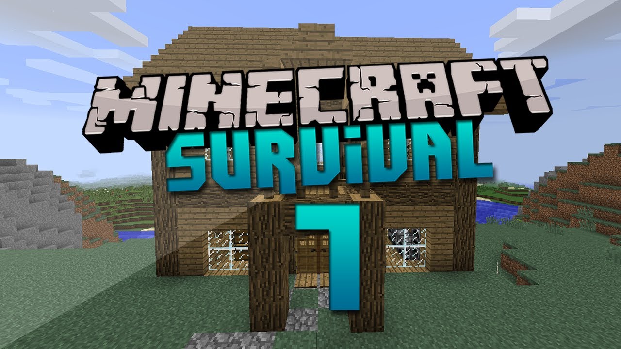 Minecraft: Survival | E7 | Bygger på huset! - YouTube