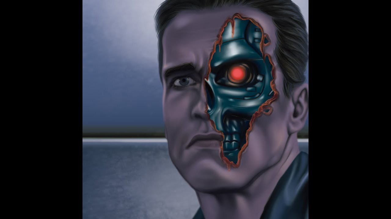 Drawing ' T-800 ' ( Terminator ) - YouTube
