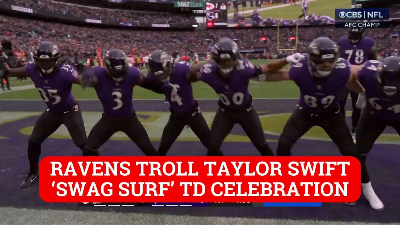 Ravens troll Taylor Swift and Chiefs with Swag Surf TD celebration ...