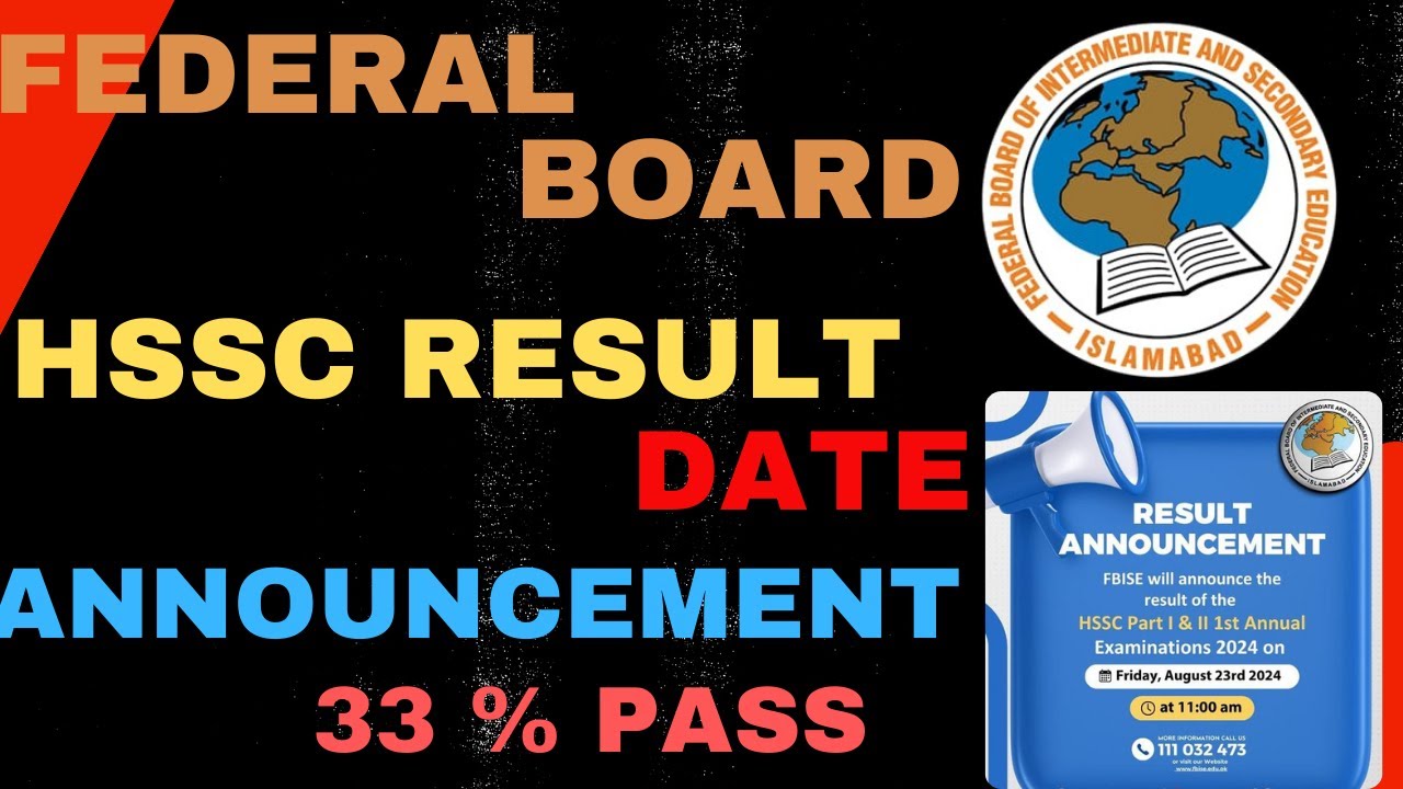 Federal Board HSSC Result Date 2024.fbise Hssc Result Analysis. - YouTube