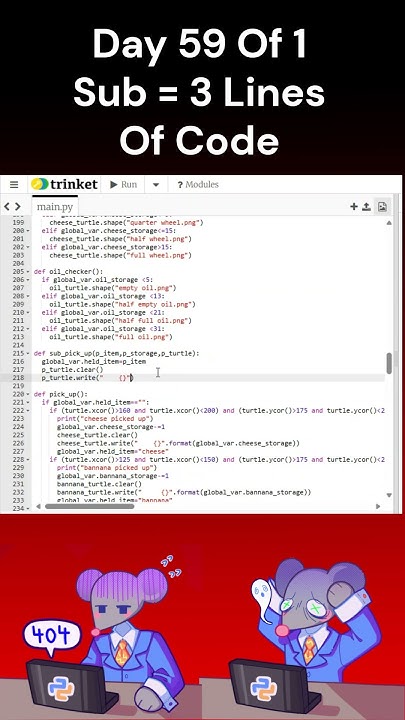 Day 59 Of 1 Subscriber = 3 Lines Of Code #coding #python #programming - YouTube