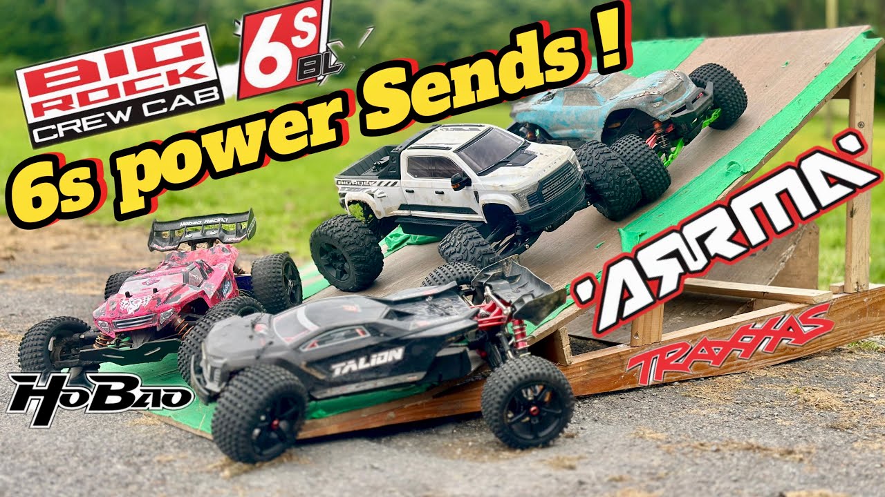 Ultimate 6S Power Sends :: with Arrma Big Rock, Traxxas, & Hobao - YouTube
