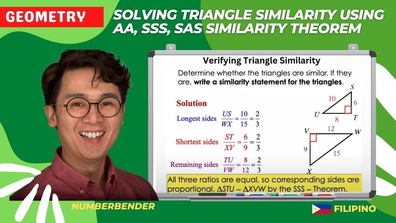 PAG-SOLVE NG SIMILARITY NG TRIANGLES GAMIT ANG AA, SAS, AT SSS ...