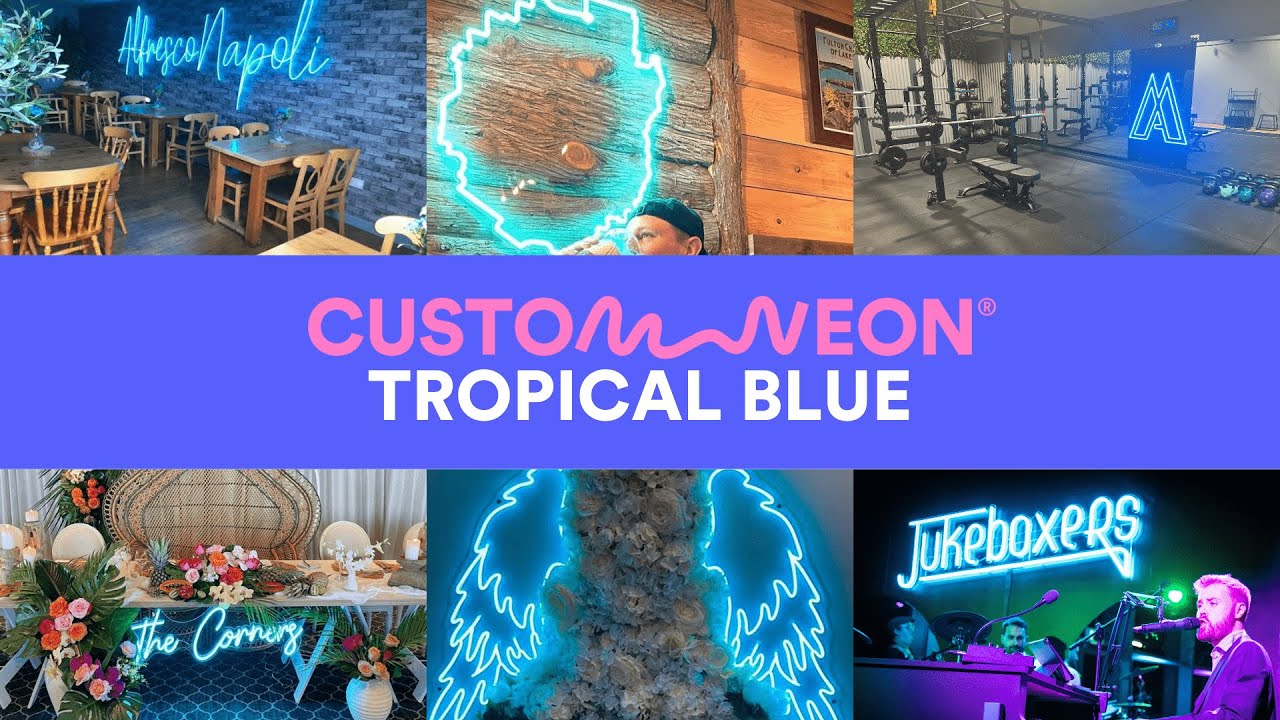 Tropical Blue LED Neon Light Signs | Custom Neon® Color Range - YouTube