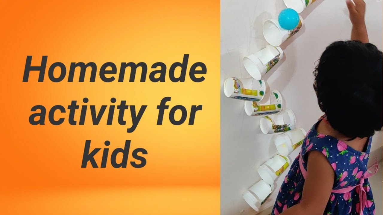 Homemade activity with disposable glasses - YouTube