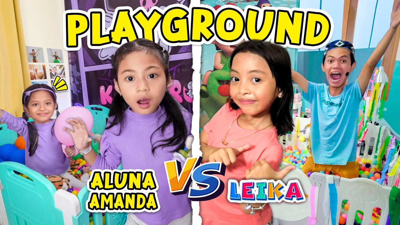 BIKIN PLAYGROUND DI KAMAR ALUNA AMANDA VS PLAYGROUND DI KAMAR LEIKA ...