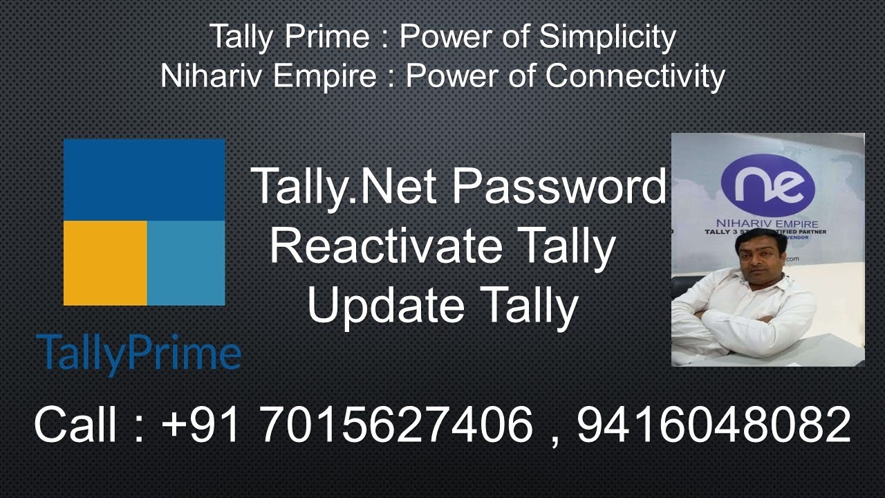 Reset Tally.Net Password , How to Reset Password , Reactivate or Update ...