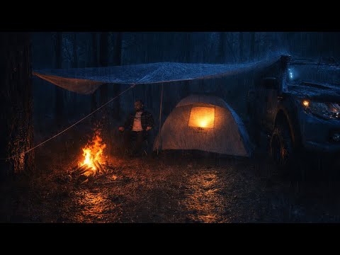 FIRTINADA ÇADIRIM UÇTU - Yağmurda Kamp - Ateşte Kuzu Bacağı