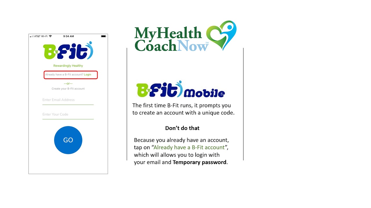 BFit login instructions - YouTube